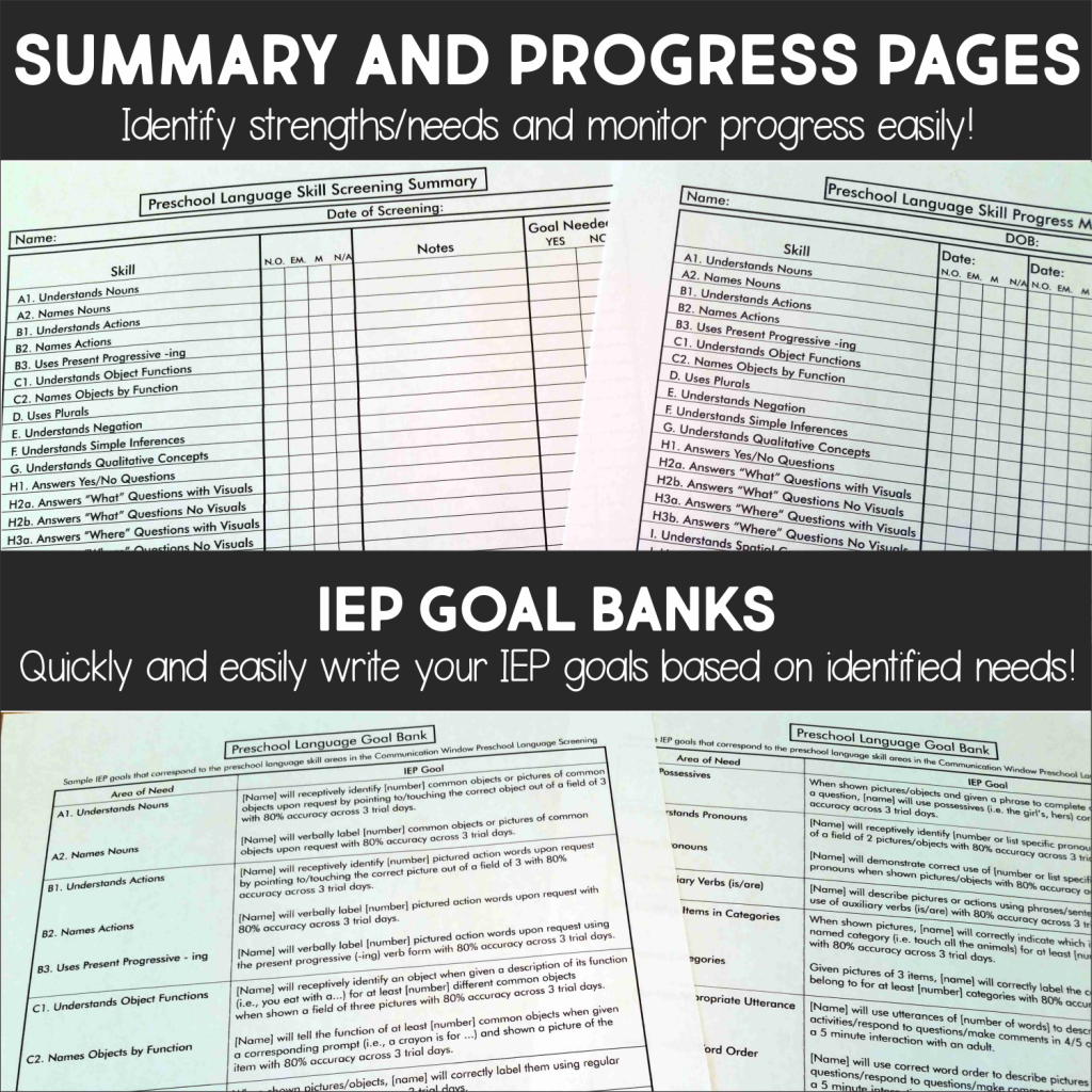 iep goals for preschoolers – Communication Window