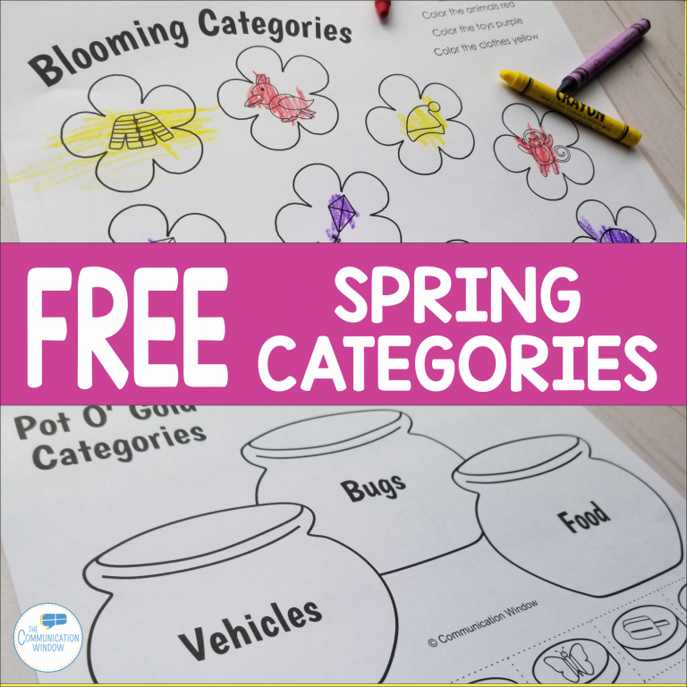Free Spring Speech Therapy Activities – Communication Window