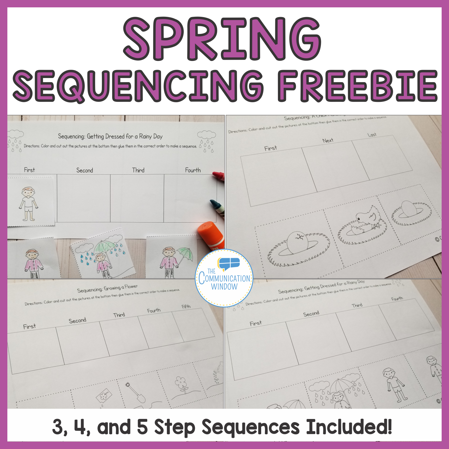 Free Spring Speech Therapy Activities – Communication Window